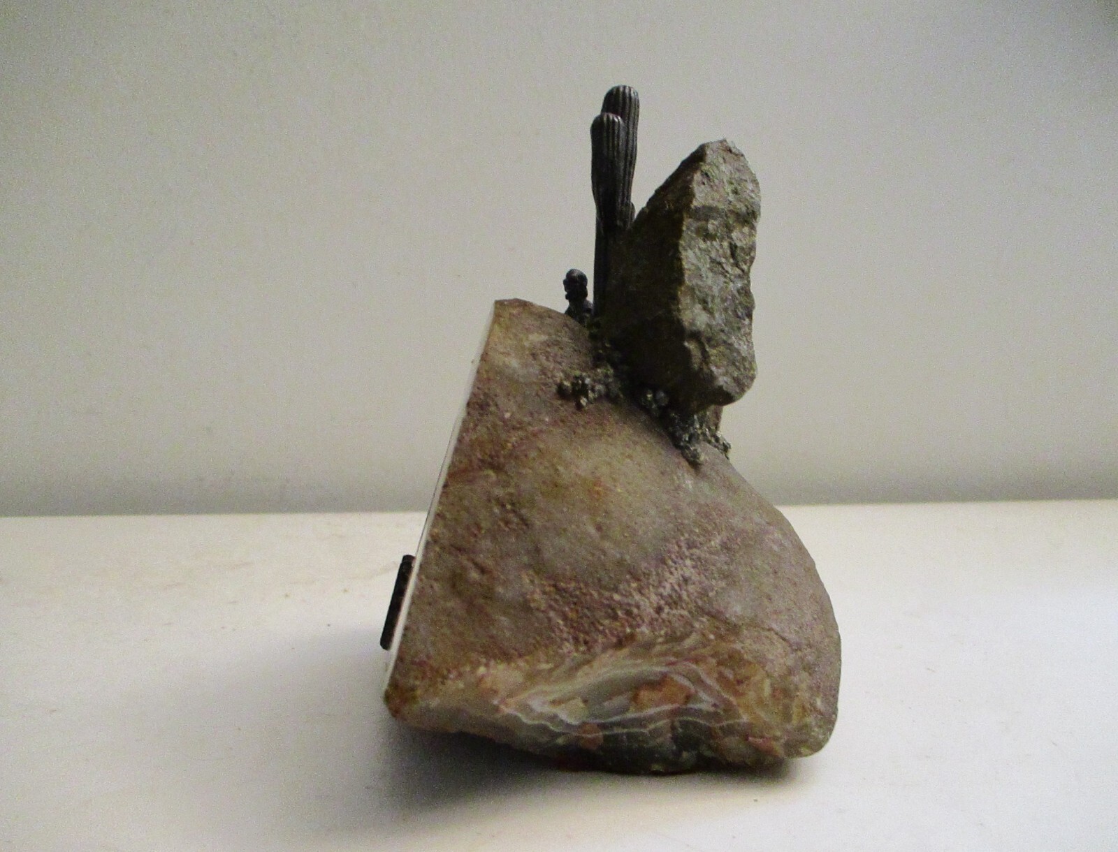 Vintage GEODE Miniature Fools Gold Mine Diorama Western Mining ...