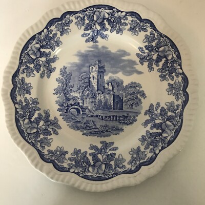 Spode Blue Room Collection Regency Series RUINS Castle 10" Plate Acorns ...