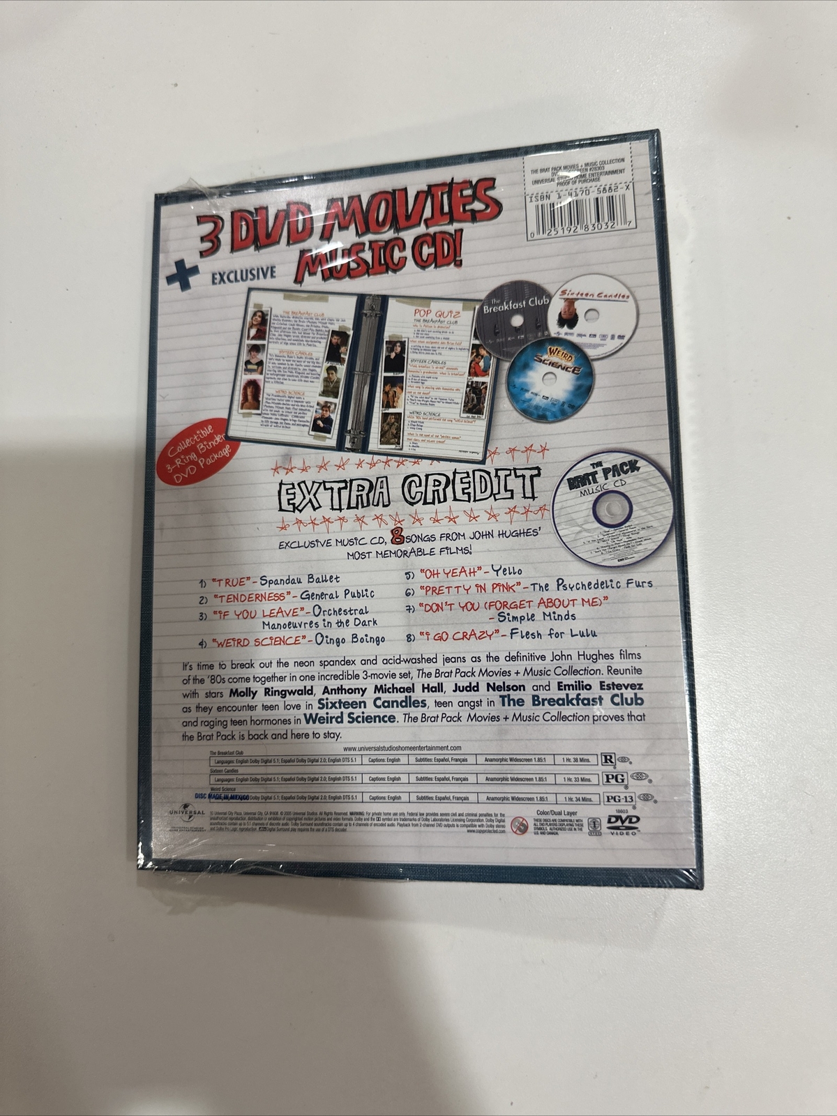 The Brat Pack Movies and Music Collection (DVD, 2005, Brat Pack ...