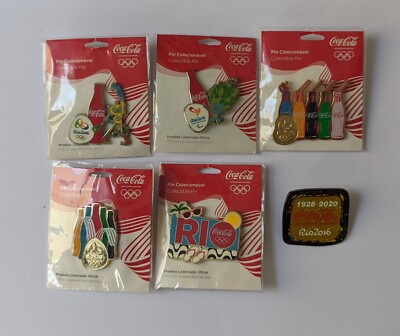 Rio 2016 Set Of 6 Pins several Of Cocacola Oficial | eBay