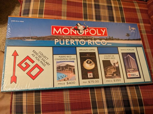SEALED RARE Puerto Rico Limited Edition Hasbro Monopoly Opoly COMPLETE ...