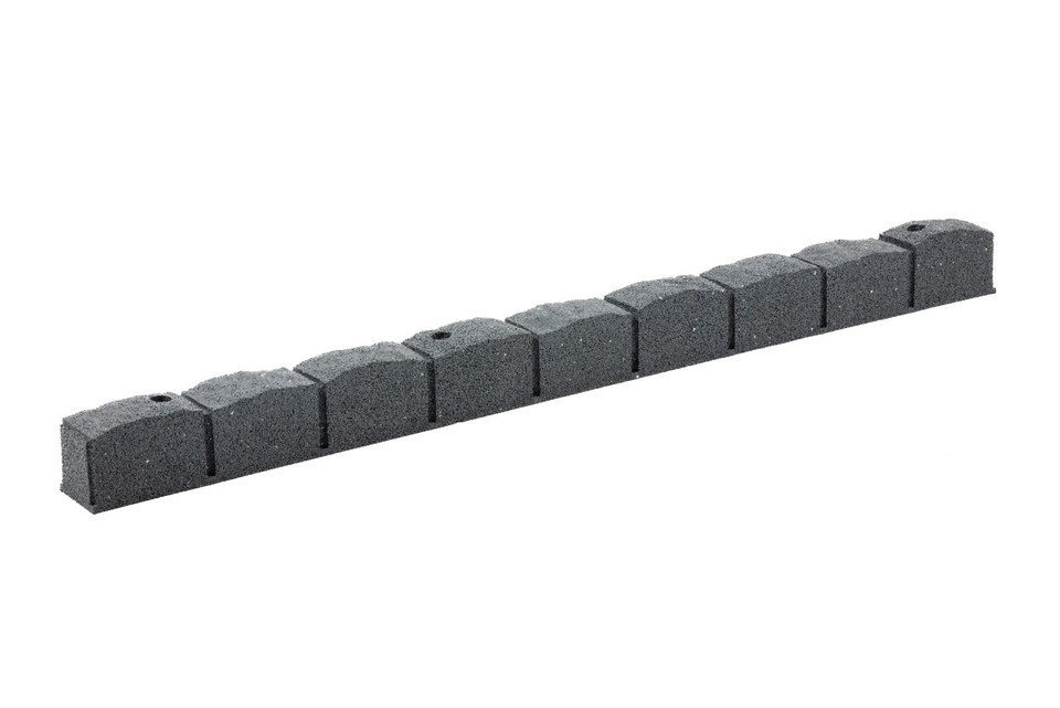 Graphite Earth Flexi Curve 1.2m Garden Edging Lawn Roman Stone Border ...
