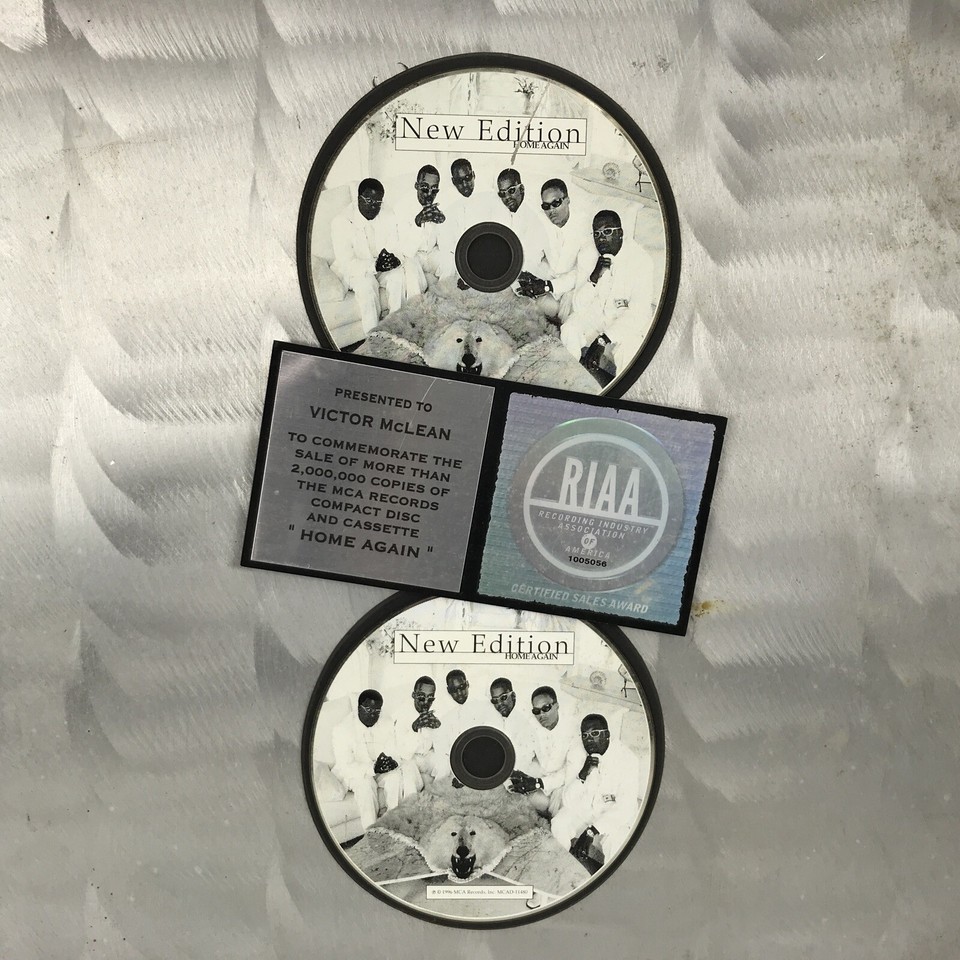 NEW EDITION - HOME AGAIN - RIAA Certified Sales Award | eBay