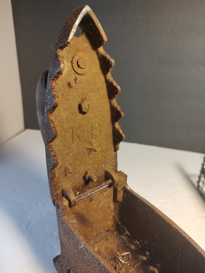 Antique Victorian Coal Clothes Iron With Rare Holding Cage . | eBay