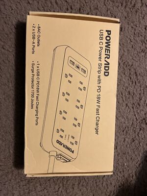 Poweradd USB C Power Strip With PD 18W Fast Charger | eBay