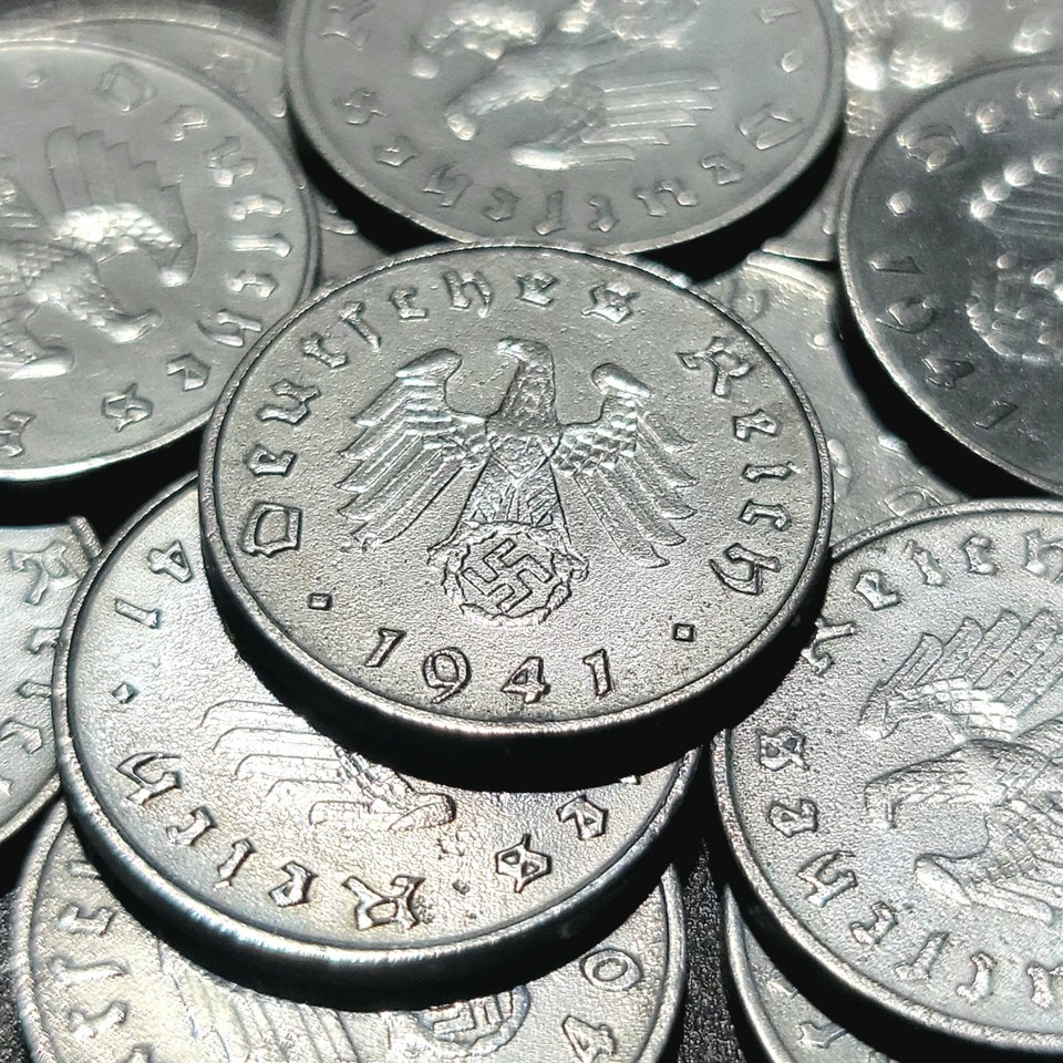 Nazi Germany *Beautiful* Genuine Third Reich WW2 10 Reichspfennig ...