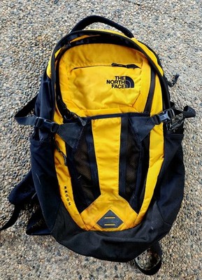 The North Face Recon Backpack Grey Yellow Laptop Divider Hiking Strap ...