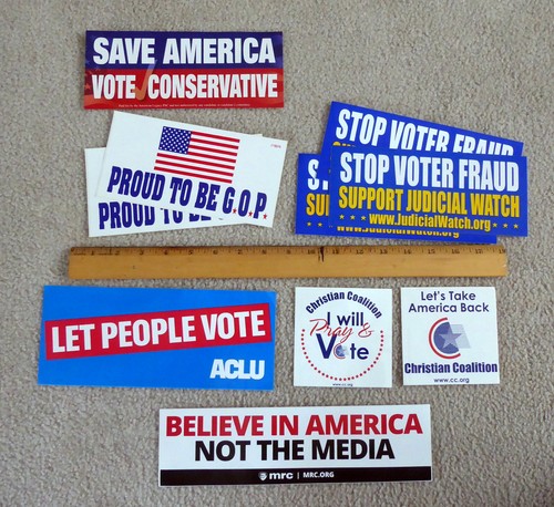 POLITICAL STICKER / DECAL ~ candidates ~ voting ~ bumper stickers ~ lot ...