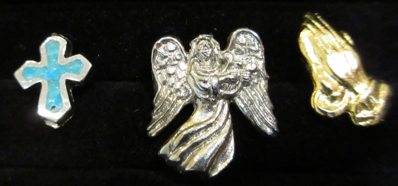 Lot of 3 VINTAGE Religious Themed Hat Lapel Pins or Tie Tacks ...