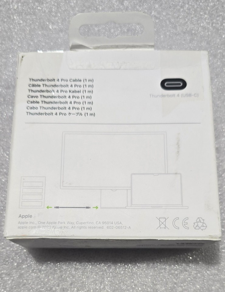Apple Thunderbolt 4 Pro Cable 1m - Black, MU883AM/A A2804 | eBay