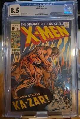 X-Men #62 (1969) Marvel CGC 8.5 OW/White 1st Gaza, Brainchild, Piper ...