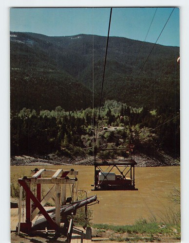 Postcard Aerial Ferry Cable Car Boston Bar Fraser Canyon BC Canada | eBay