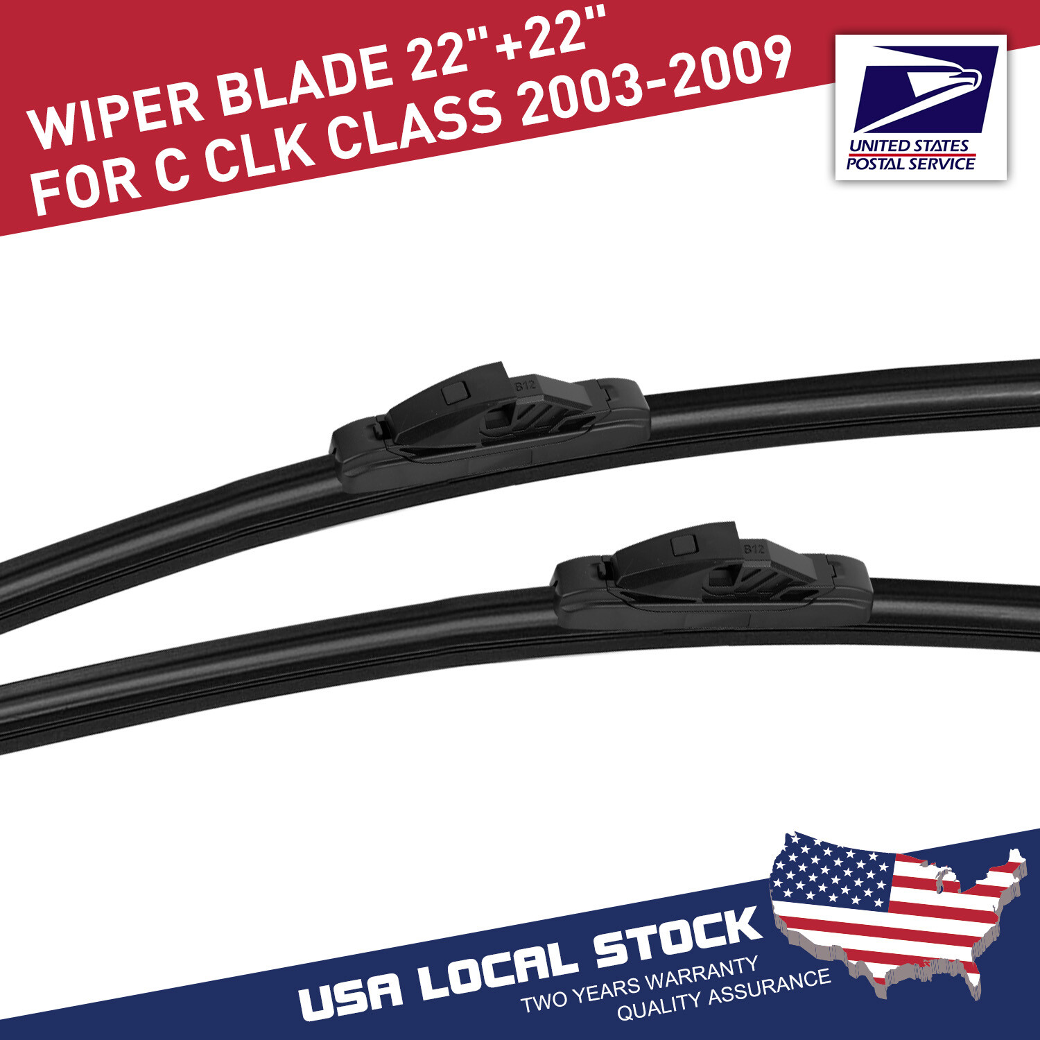 FOR MERCEDES BENZ MB C CLK Class Windshield Wiper Blade Pair Set of 2 ...