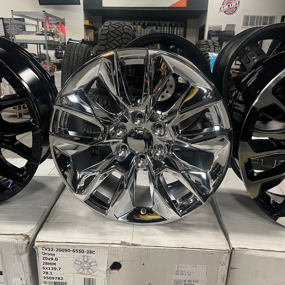 4 New 20” chrome 2023 Chevy Silverado RST OE replica wheels Tahoe ...