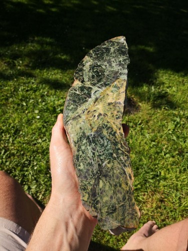 Greenstone Pounamu Natural Mere Patu Nephrite Flower Jade Slab lapidary ...