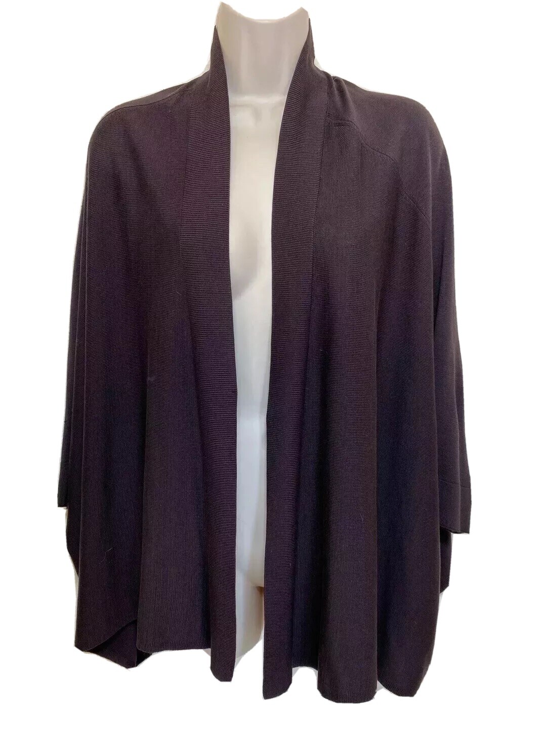 Eileen Fisher Brown Short Sleeve Cardigan Wrap Drape … - Gem
