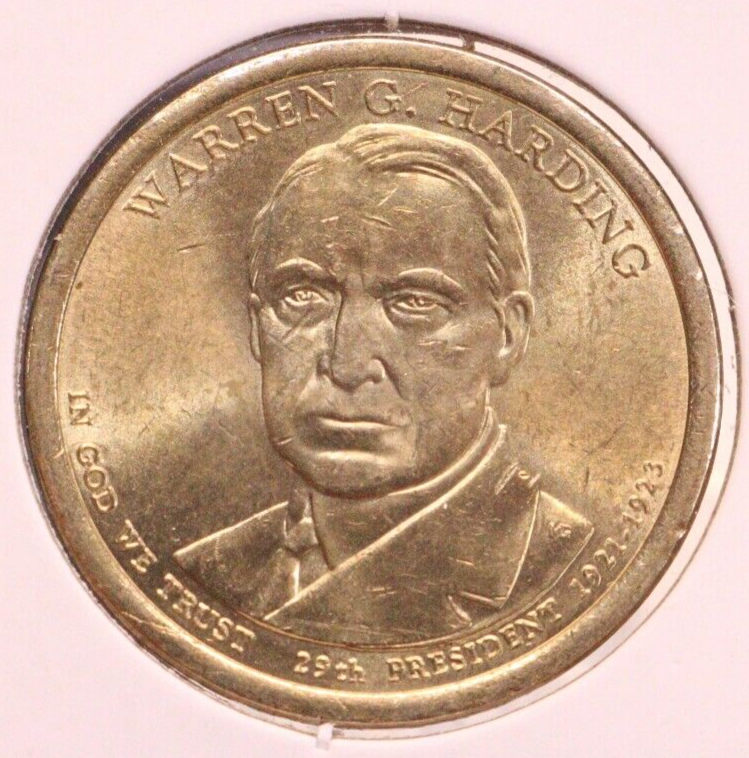 $1 WARREN G. HARDING 29TH President (1921-1923) 2014 (D) US One Dollar ...