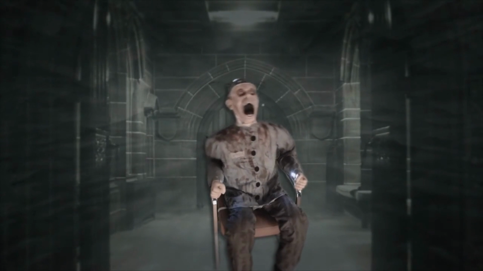 Animated Death Row Prop Halloween Prisoner Electric Chair Life Size ...