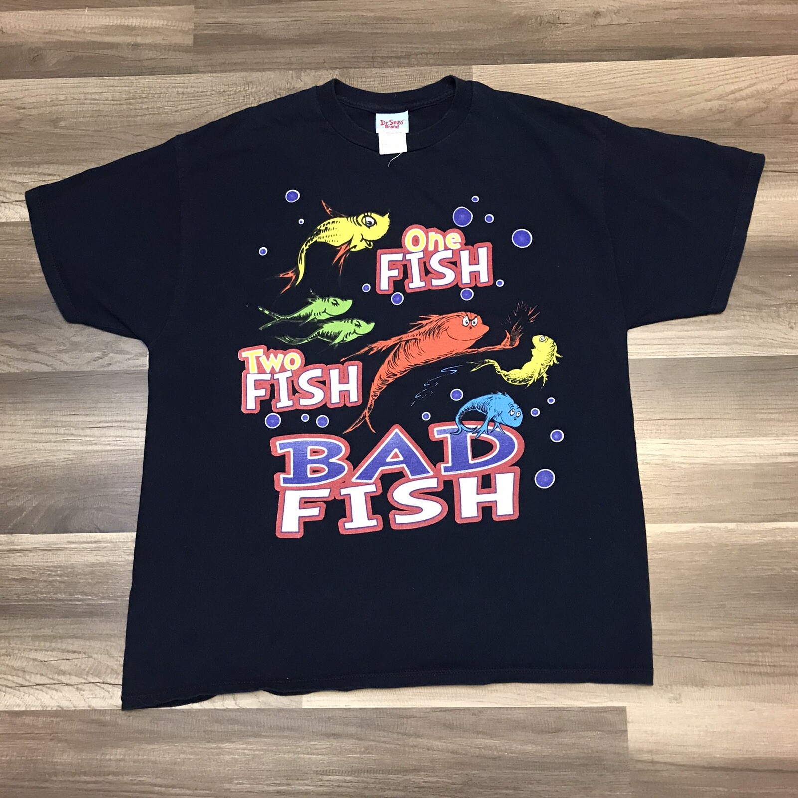 Vtg Dr. Seuss One Fish Two Fish Bad Fish Men's T-Shir… - Gem