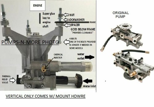 FRONT PIPE CONNECTIONS VERTICAL DELTA DT2400CS, DTH2450 EXVRB2325 ...