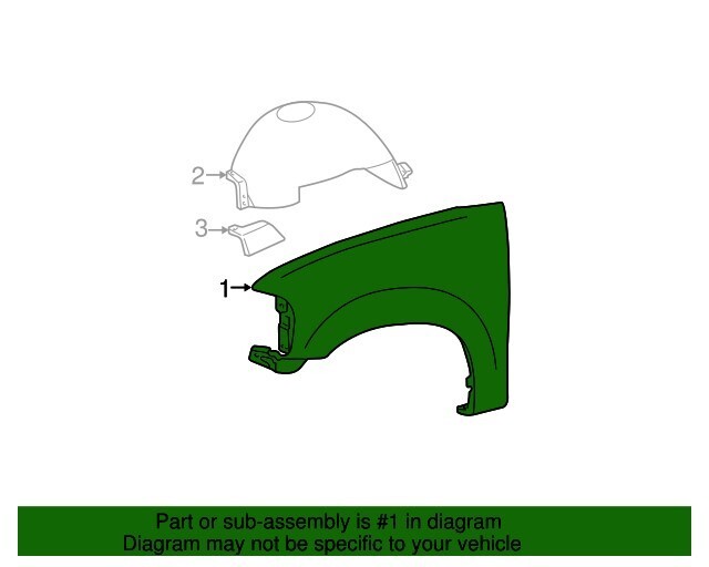 NEW OEM Ford Driver Side Front Fender Panel 5L3Z-16006-BA Ford F-150 ...