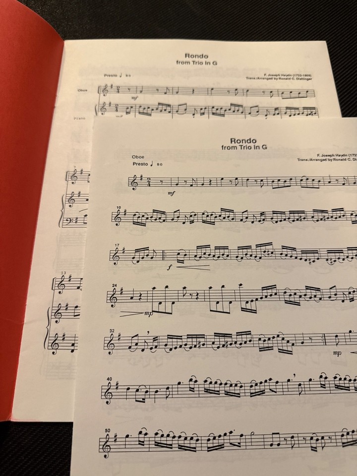 Franz Joseph Haydn Rondo in G Oboe & Piano Medici Music Book | eBay