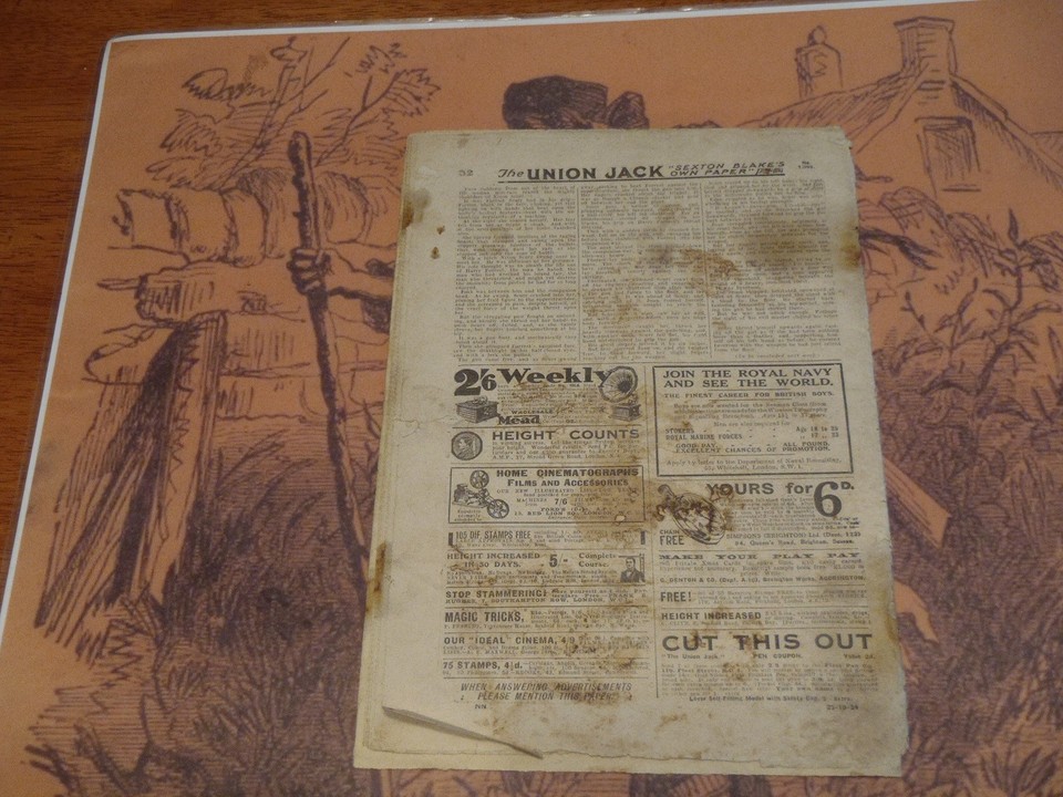 UNION JACK SEXTON BLAKE ZENITH THE ALBINO PENNY DREADFUL DIME NOVEL ...