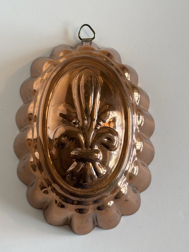 Vintage Copper Mold Wheat Bushel With Fluted Edge And Metal Loop For ...