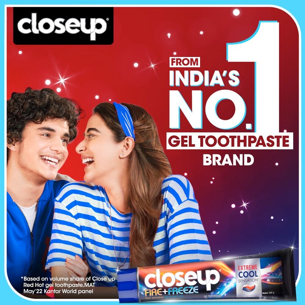 Close Up Toothpaste Fire Freeze