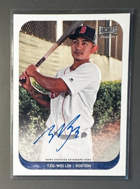 2018 Topps Archives Snapshots AS-TL Tzu-Wei Lin Auto Autograph | eBay