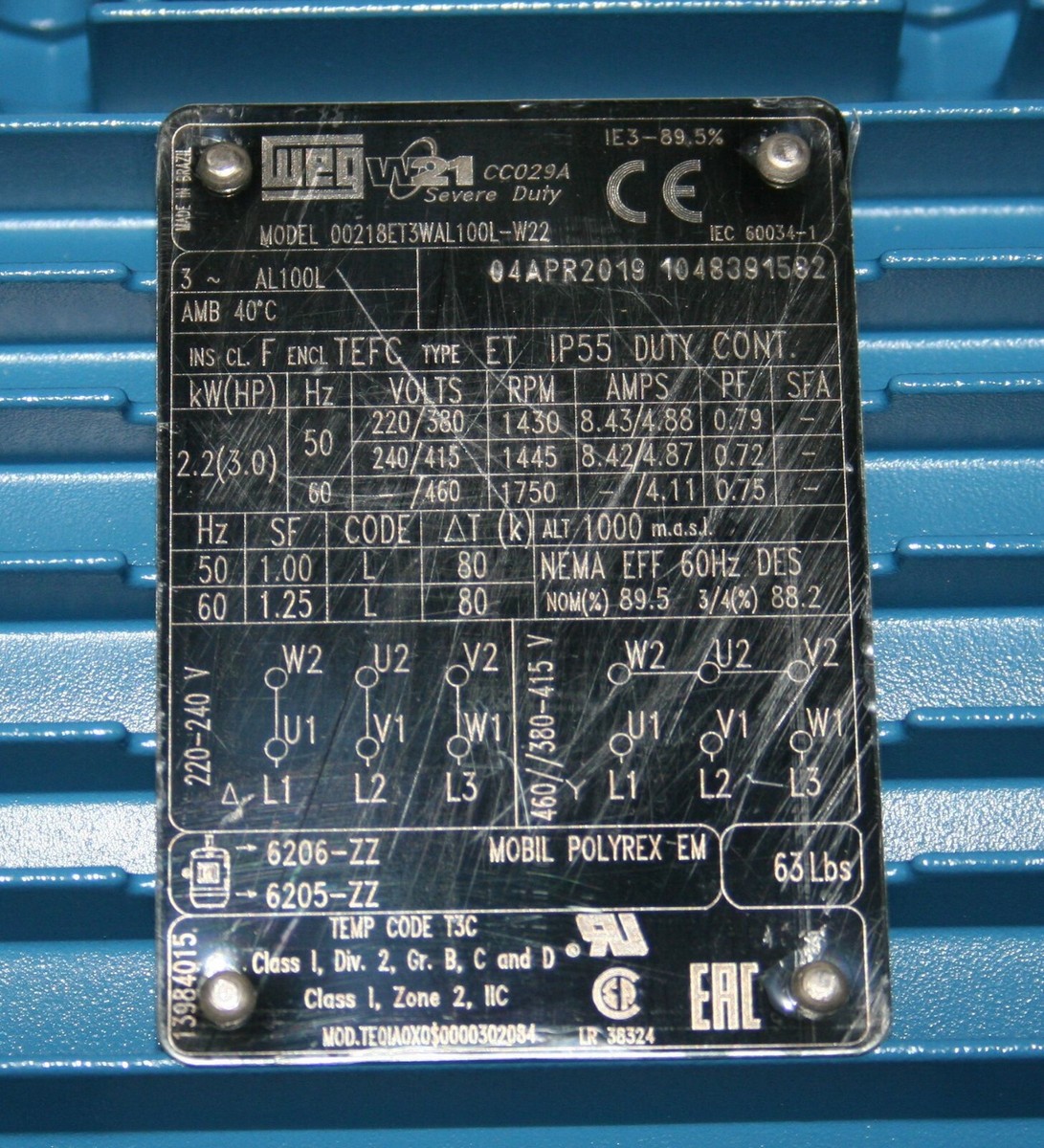 How To Read Weg Motor Nameplate Details - Infoupdate.org