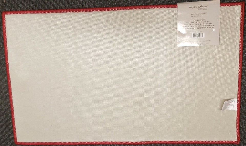 Printed Kitchen Rug (nonskid back) (18"x30") 4 FRESH RED APPLES, heavy ...