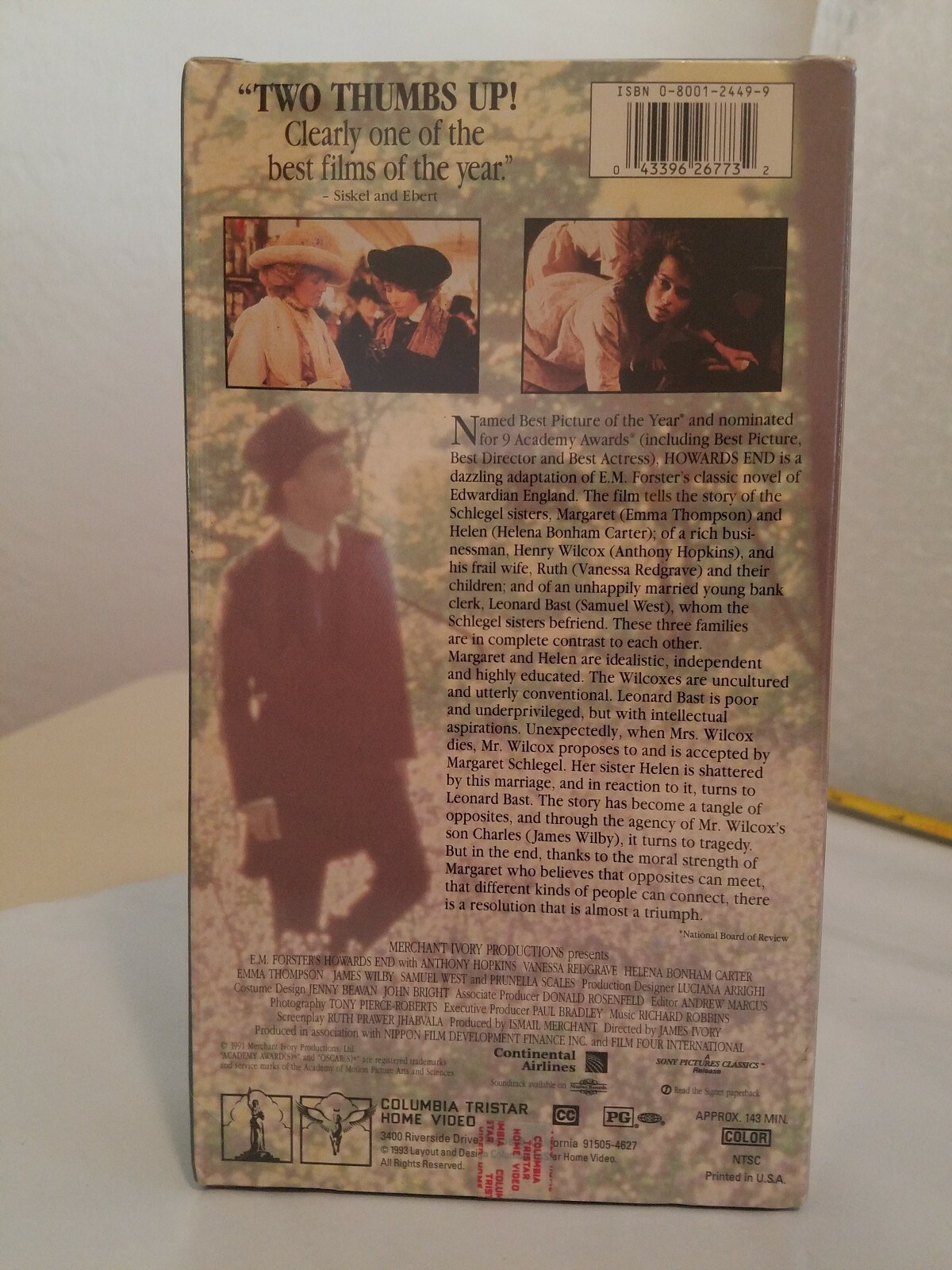 Howards End (VHS, 1993, Closed Captioned) for sale online | eBay