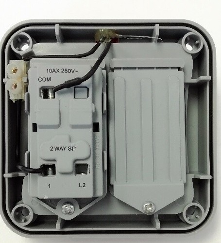 WEATHERPROOF WATERPROOF 1 GANG SINGLE LIGHT SWITCH OUTDOOR STORM ...