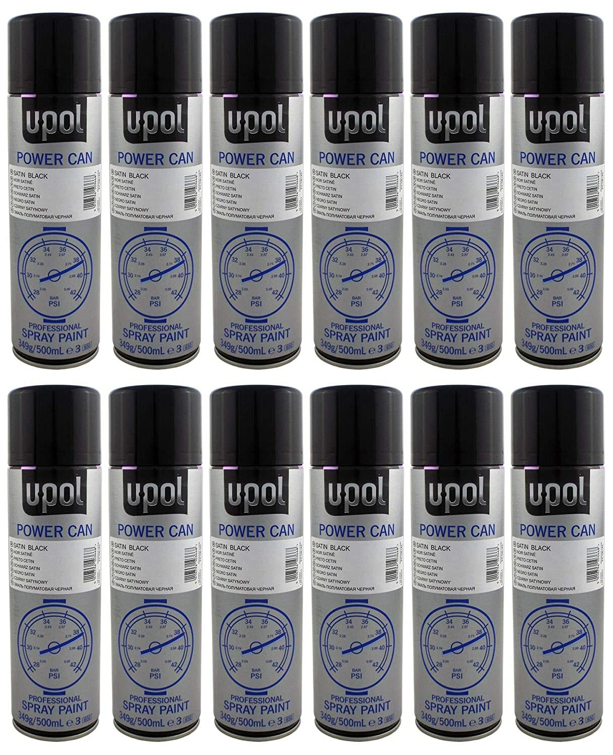 12 X U-POL POWER CAN AEROSOLS 500ML UPOL SPRAY PAINT RATTLE CANS ...