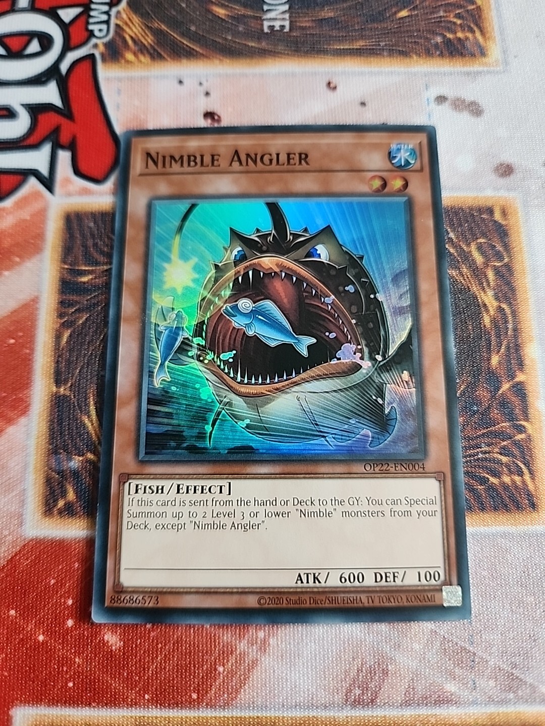 Yu-Gi-Oh! Nimble Angler - OP22-EN004 - NM Super Rare Unlimited Euro ...