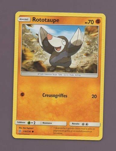 Pokémon n° 118/236 - ROTOTAUPE - PV70 (B270) | eBay
