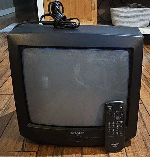 Vintage Sharp Television TV 13H M60 CRT Monitor Remote Tested Works | eBay