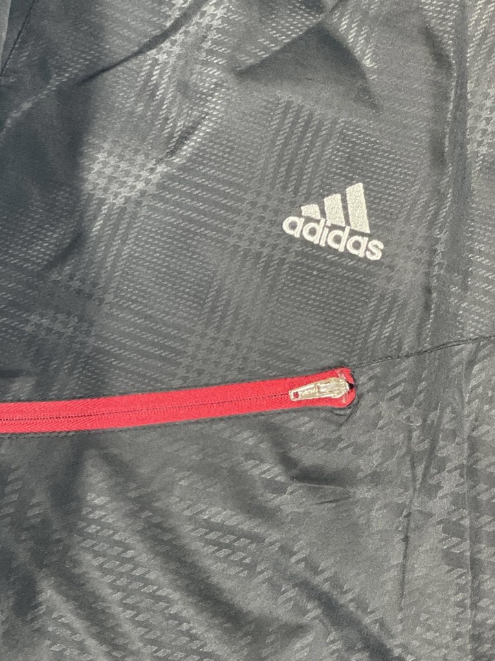 Adidas Miami Heat Black Limited Edition Windbreaker Jacket Red Zipper ...