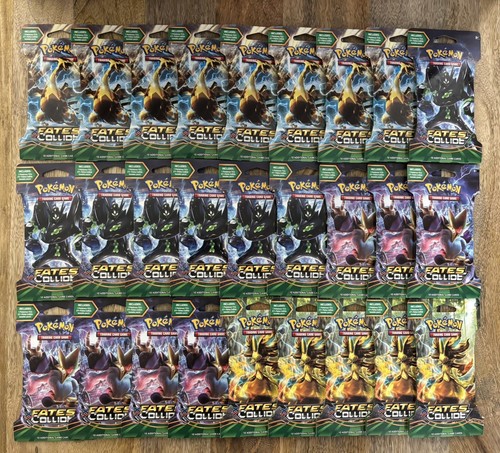 x27 Pokémon Fates Collide XY Sleeved Booster Packs Sealed Amazing ...