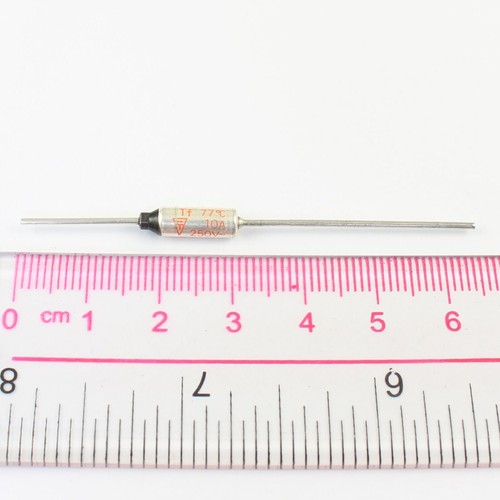 5Pcs NEC Microtemp Axial Thermal Fuse 77℃ 77 Degree TF Cutoff 10A 250V ...