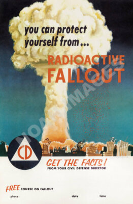 Civil Defense Radioactive Fallout vintage poster 12x18 | eBay