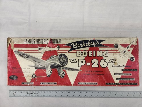 Vintage Berkeley Boeing P-26 balsa model airplane kit | eBay