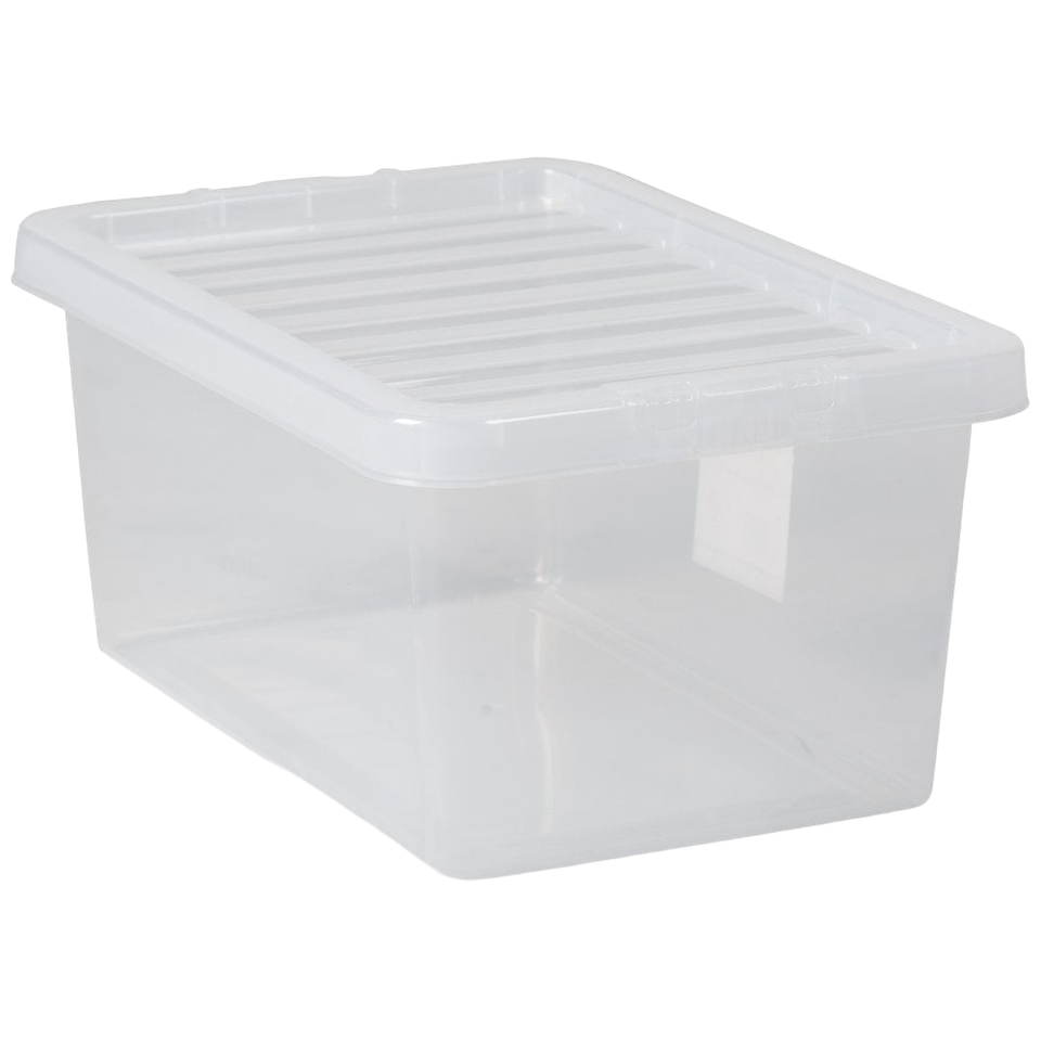 4L-80L Clear Plastic Storage Boxes With Lids Home Office Kitchen ...