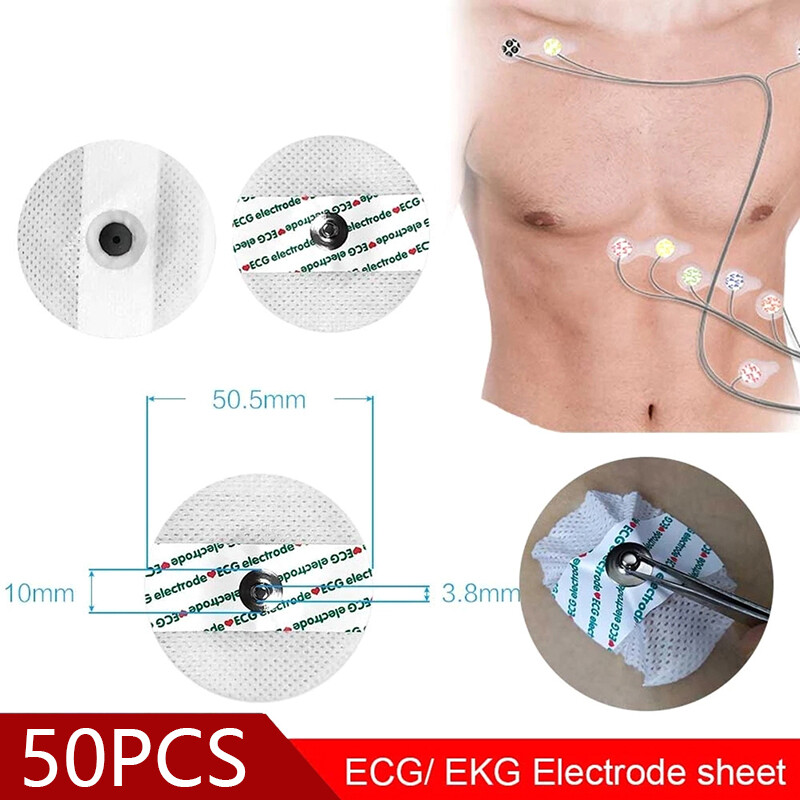 50pcs ECG Electrodes Medical Disposable Electrode Patch EKG Electrode ...