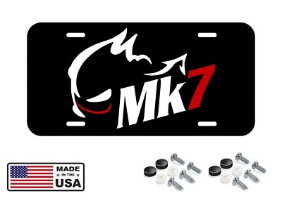 Mk7 EVIL RABBIT License Plate Car Show Vanity Decal Fits VW Golf GTI ...