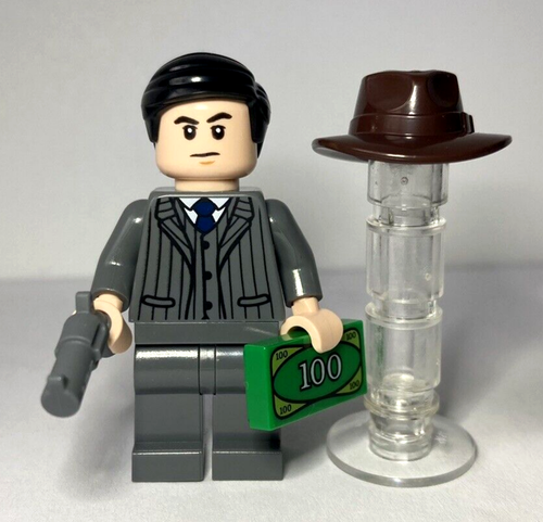 REAL LEGO Gangster Mob Boss Dark Gray Suit Custom Minifigure NEW | eBay