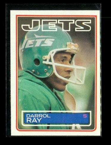 Vintage 1983 TOPPS Football Trading Card #351 DARROL RAY New York Jets ...