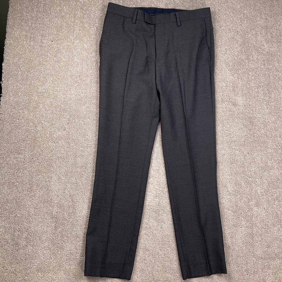 Banana Republic Marzotto Suit Mens 40S 31W 29L Gray Birdseye Super 110s ...