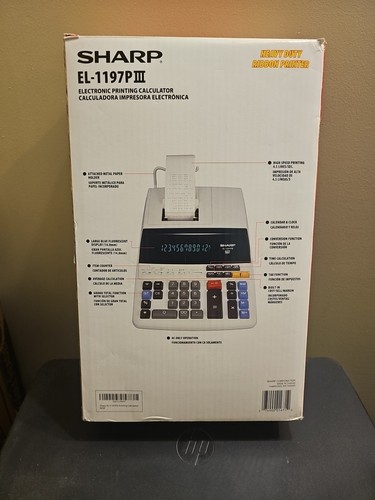 Sharp EL-1197PIII Heavy Duty Desktop Printing Calculator *BRAND NEW ...